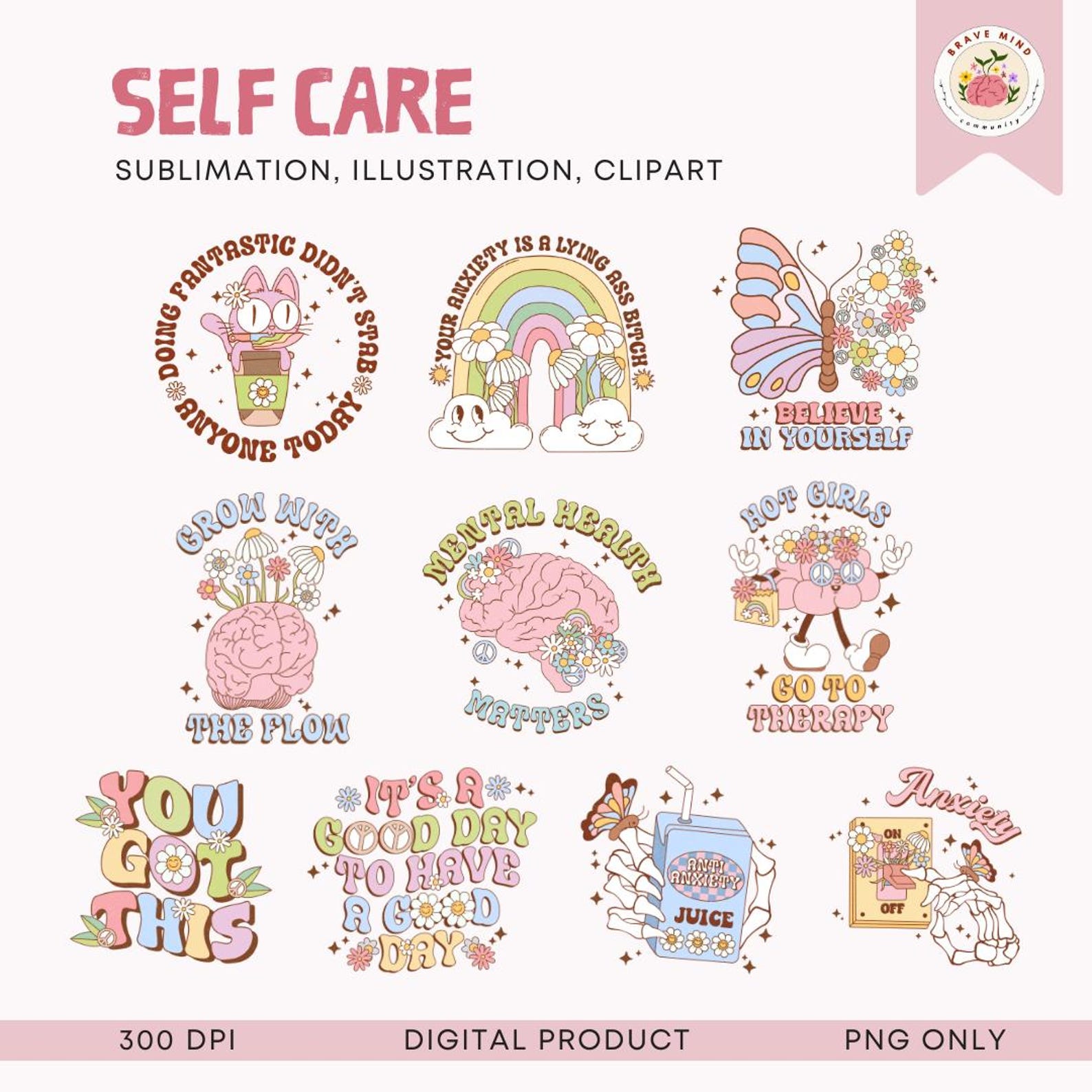 Self Care Clipart PNG Mental Health Matters Awareness PNG Clipart ...