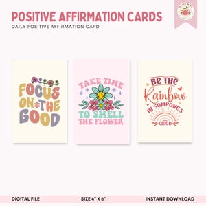 Positive Affirmation Card Mental Health Card Positivity Printable Card ...