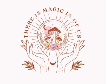 Boho Mystical Clipart Celestial PNG Bundle Spiritual Witchy Graphics ...