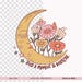 Moon SVG Retro Crescent Moon PNG Clipart Illustration Groovy Clipart ...