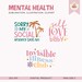 Mental Health Clipart Illustration Bundle Positive Quotation for POD ...