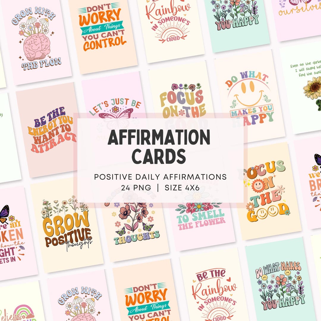 Positive Affirmation Card Mental Health Card Positivity Printable Card ...