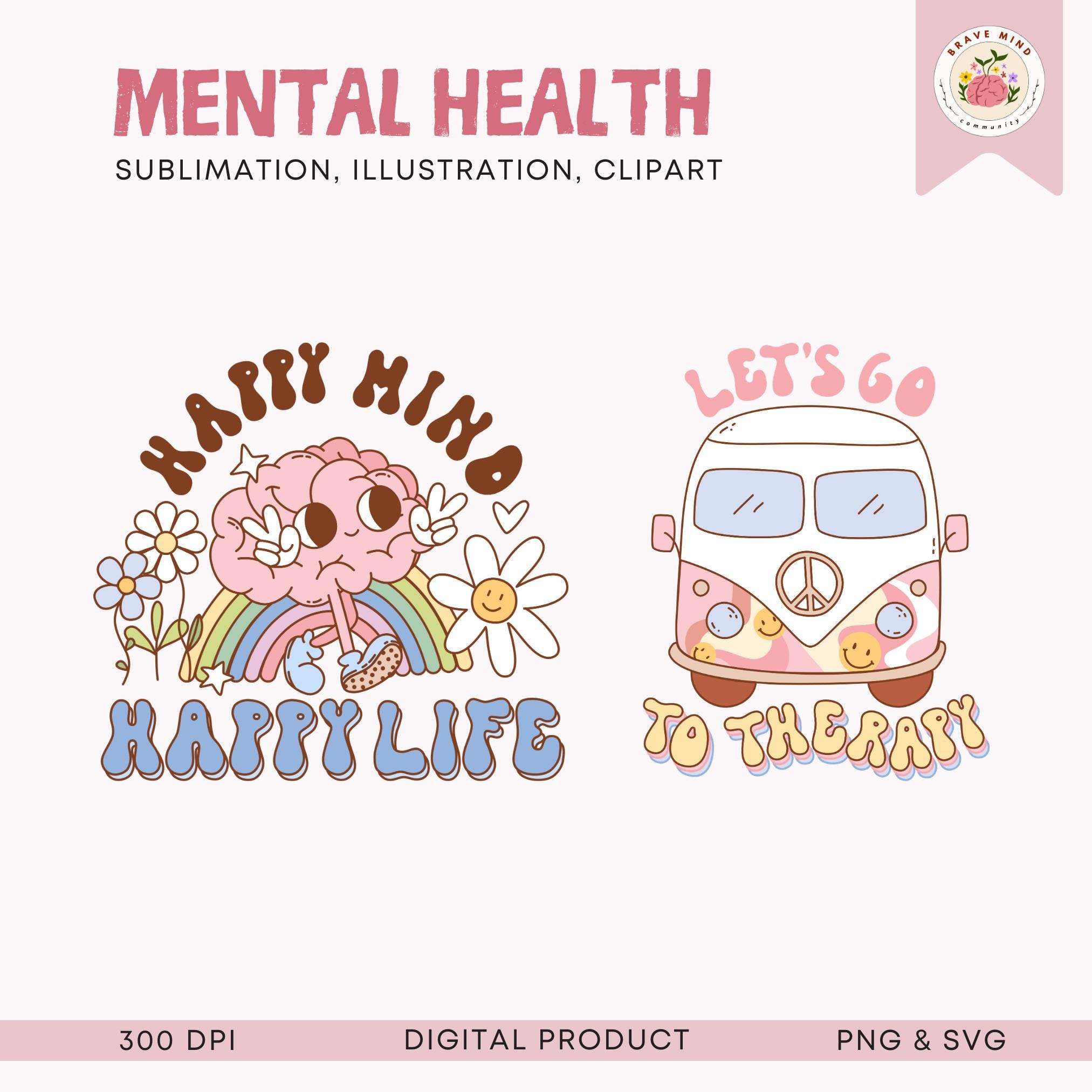 Self Care Clipart PNG Mental Health Matters Awareness SVG Clipart ...