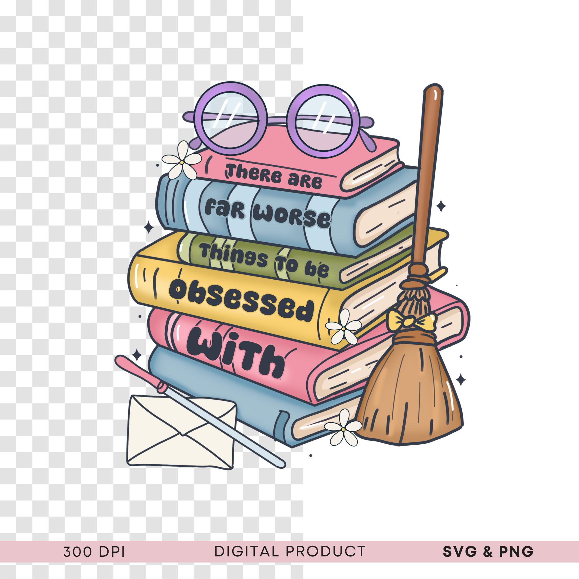 Book SVG Book Png Bookmark SVG Skull SVG Bookish Sticker Pack Kindle ...