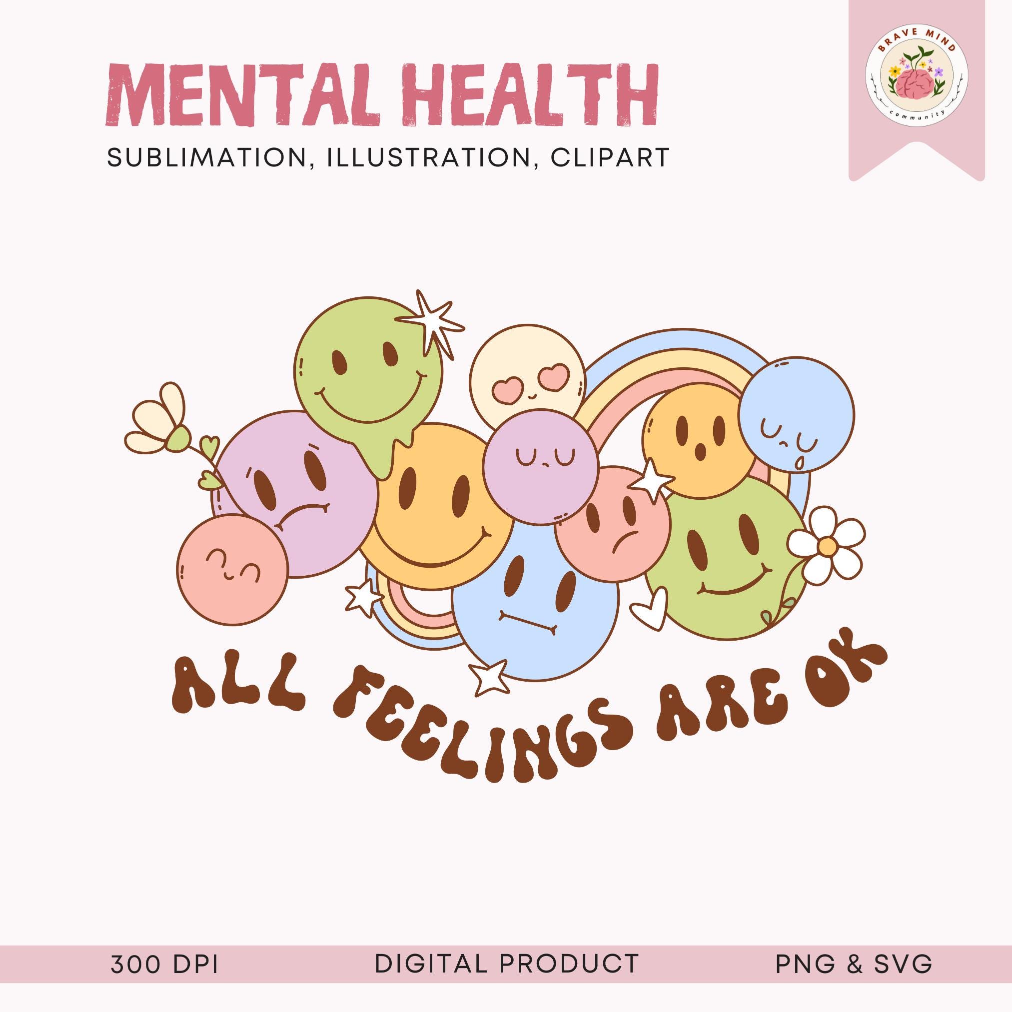 Self Care Clipart PNG Mental Health Matters Awareness SVG Clipart ...