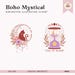 Boho Mystical Clipart Celestial PNG Bundle Spiritual Witchy Graphics ...