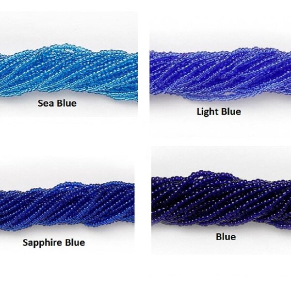 Blue Seed Beads - Etsy