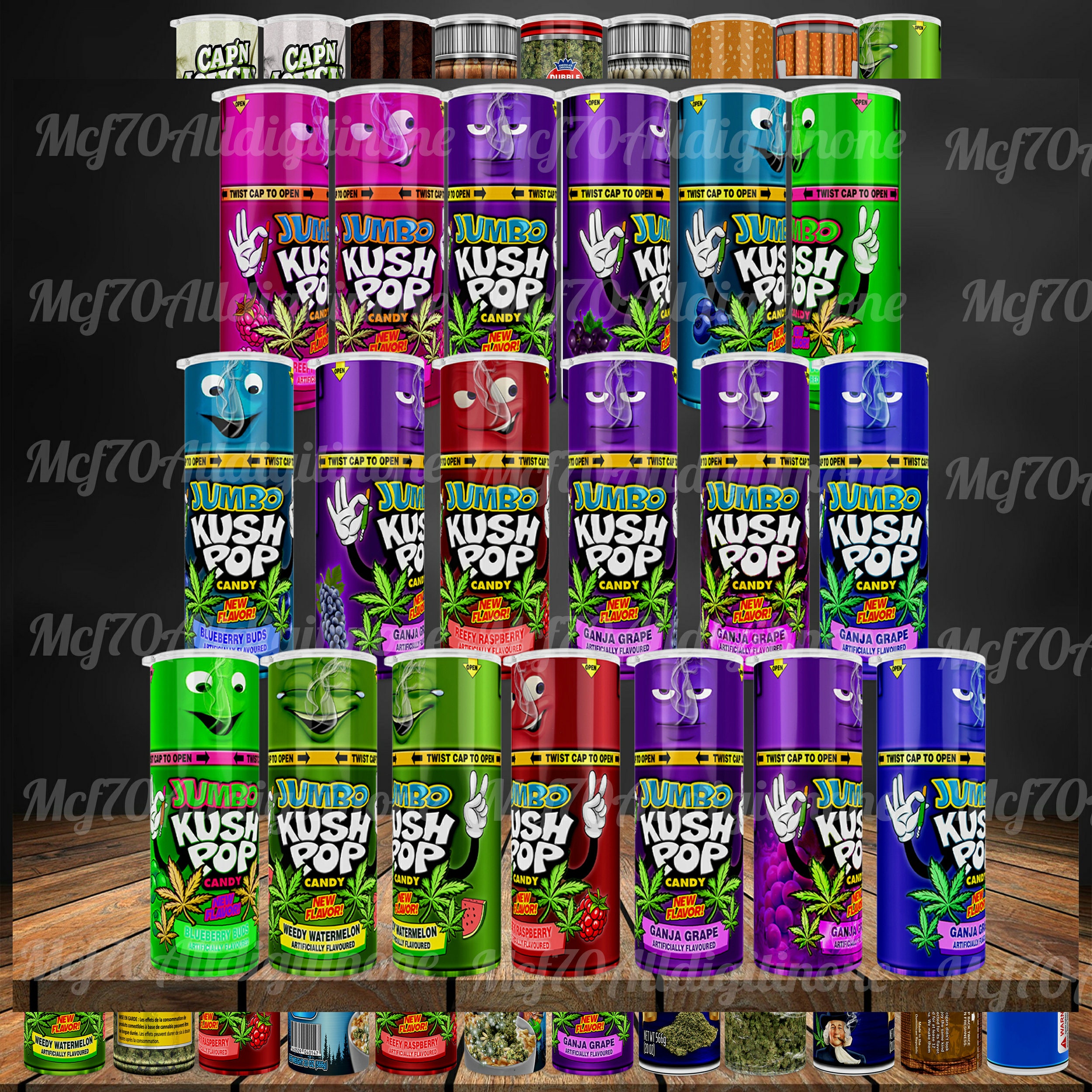 420 Weed Cereal Bundle, 420 Weed 20oz Tumbler Wraps Bundle, Kush Candy ...