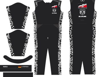 Customisable Go Kart F1 Race Suit Level-2 Standard Suit With Option to Add Custom Logos, Designs ...