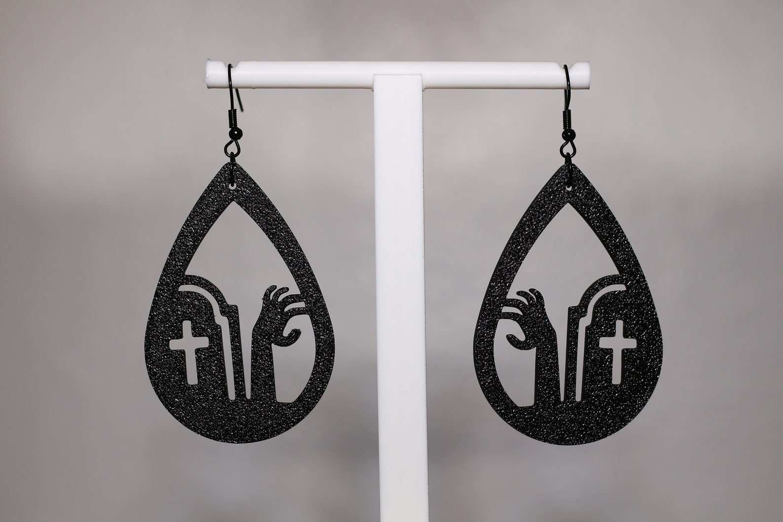 Zombie Hand 3D Printed Earrings Gravestone Teardrop Earrings Unique ...