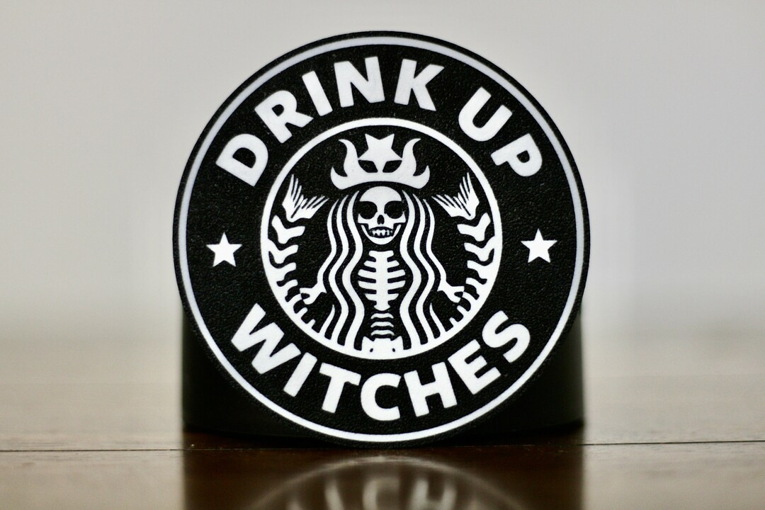 Drink up Witches 3D Printed Coaster - Spooky Halloween Decor, Unique ...