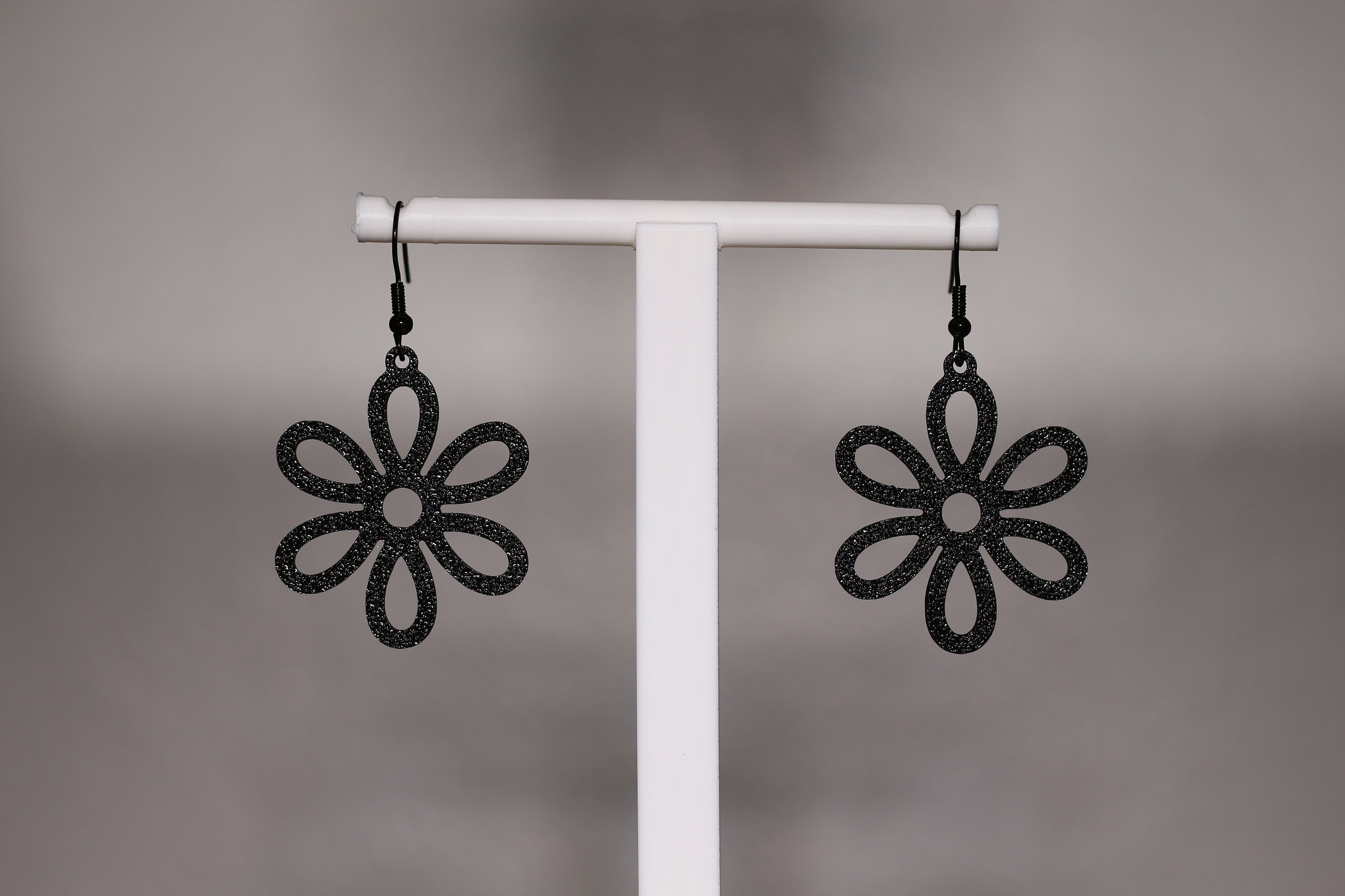 Flower 3D Printed Earrings - Flower Earrings - Floral Statement Jewelry ...