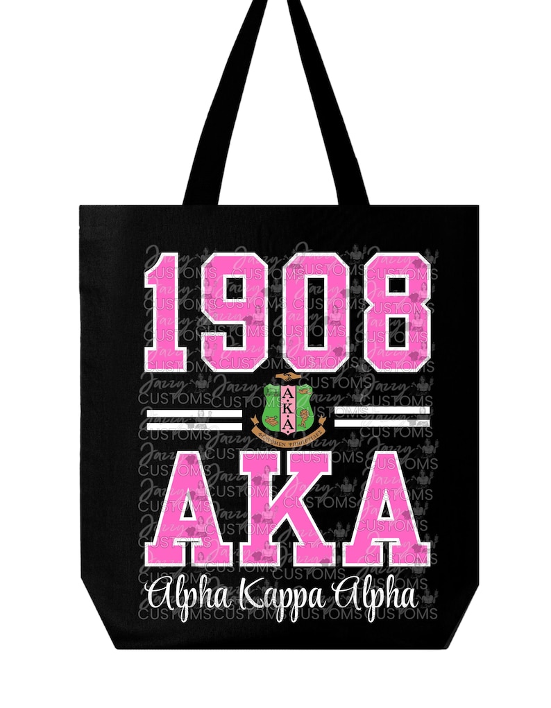 Alpha Kappa Alpha Tote Bag AKA 1908 Greek Letters Alpha Kappa Alpha ...