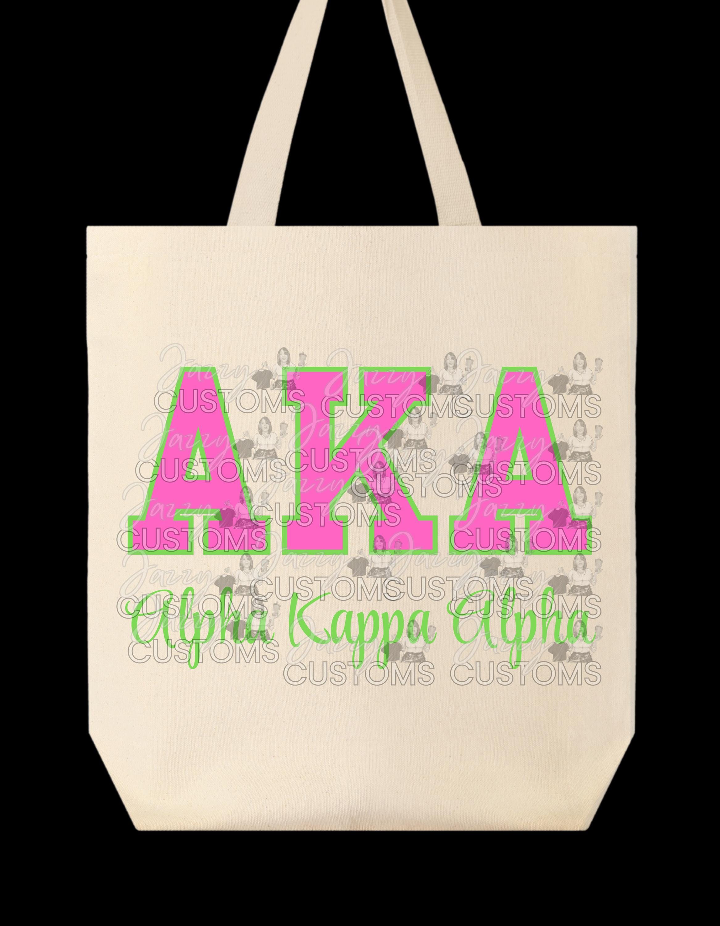 Alpha Kappa Alpha Tote Bag AKA 1908 Greek Letters Alpha Kappa Alpha ...