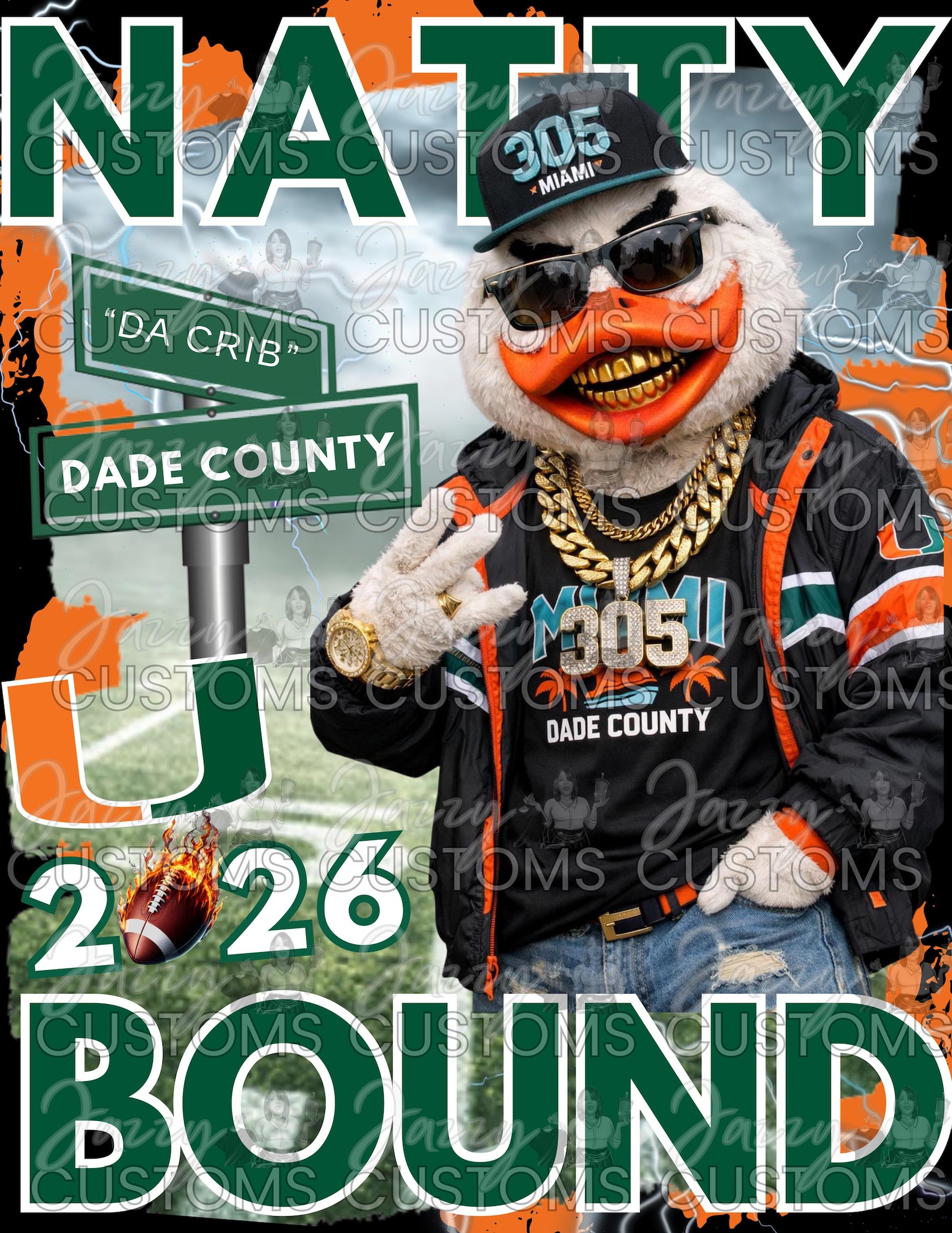 University of Miami Football T-shirt UM Fan PNG 11 - Etsy