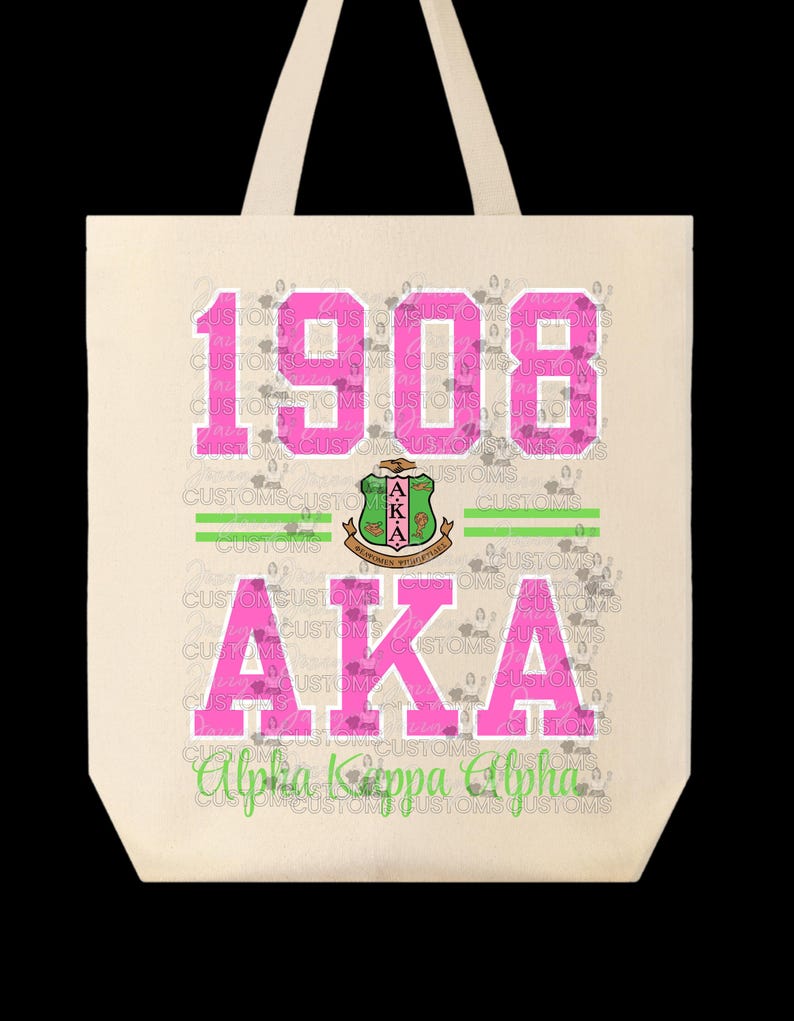 Alpha Kappa Alpha Tote Bag AKA 1908 Greek Letters Alpha Kappa Alpha ...