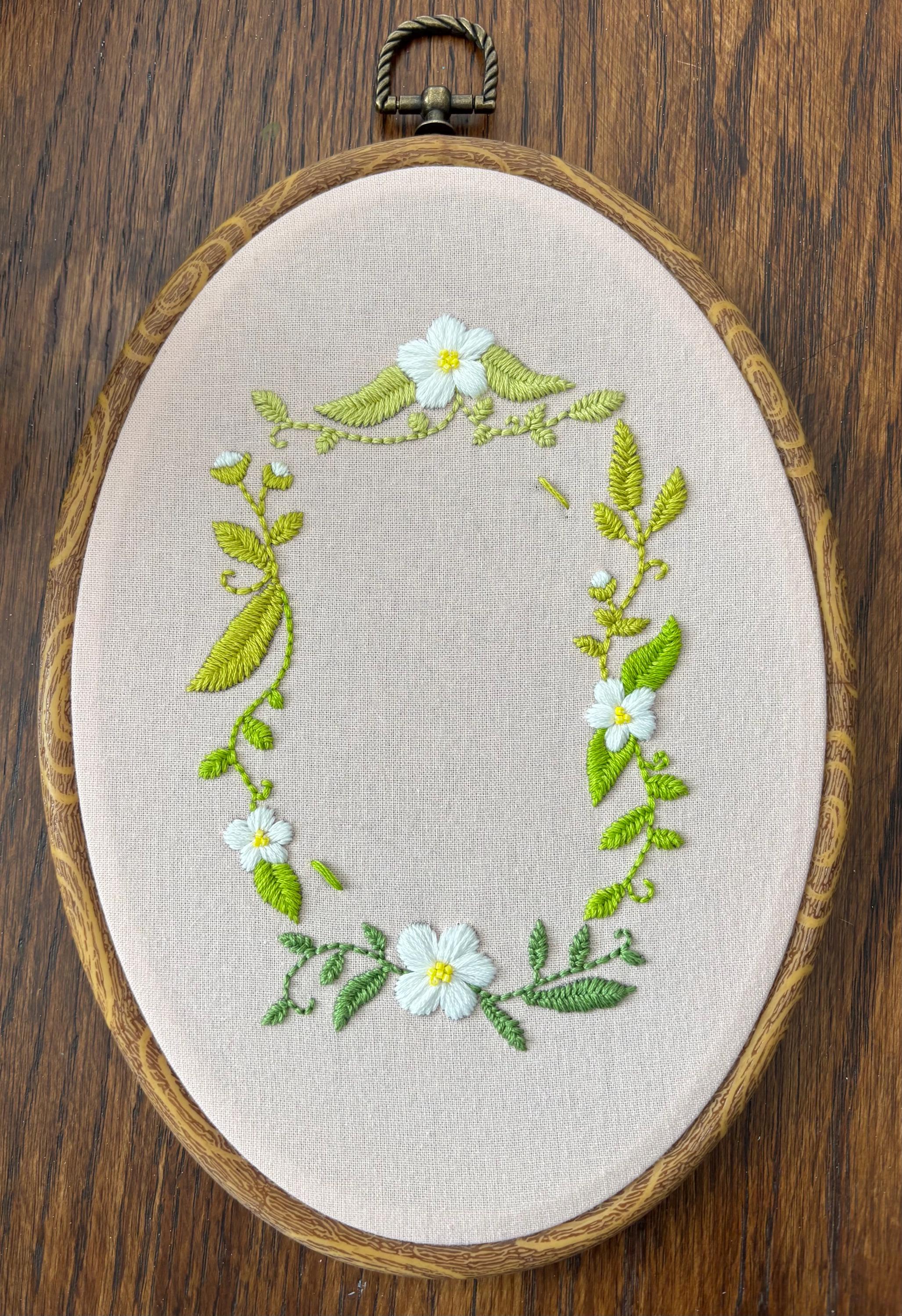 Green Vine Embroidery Polaroid Frame - Etsy