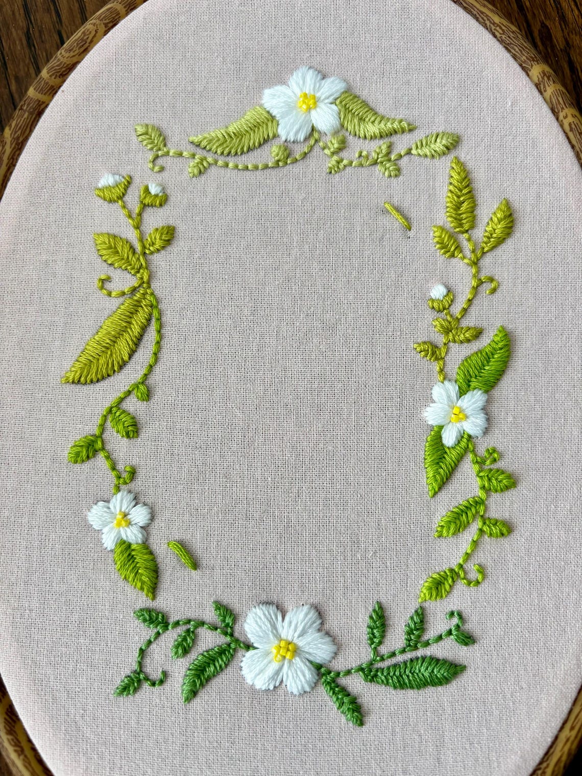 Green Vine Embroidery Polaroid Frame - Etsy