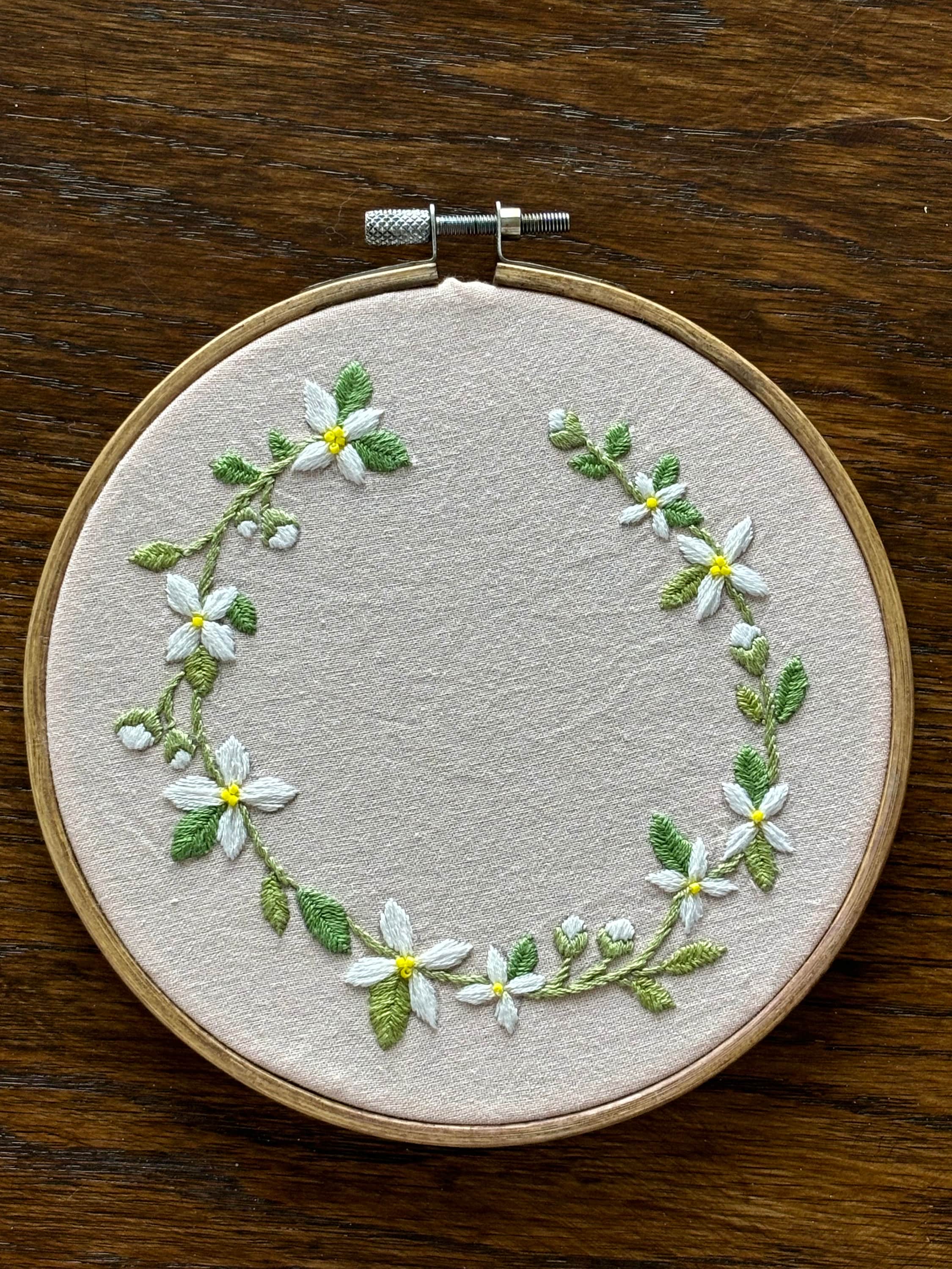 Dainty Floral Wreath Embroidery - Etsy