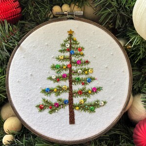 Christmas Tree Embroidery Hoop - Etsy