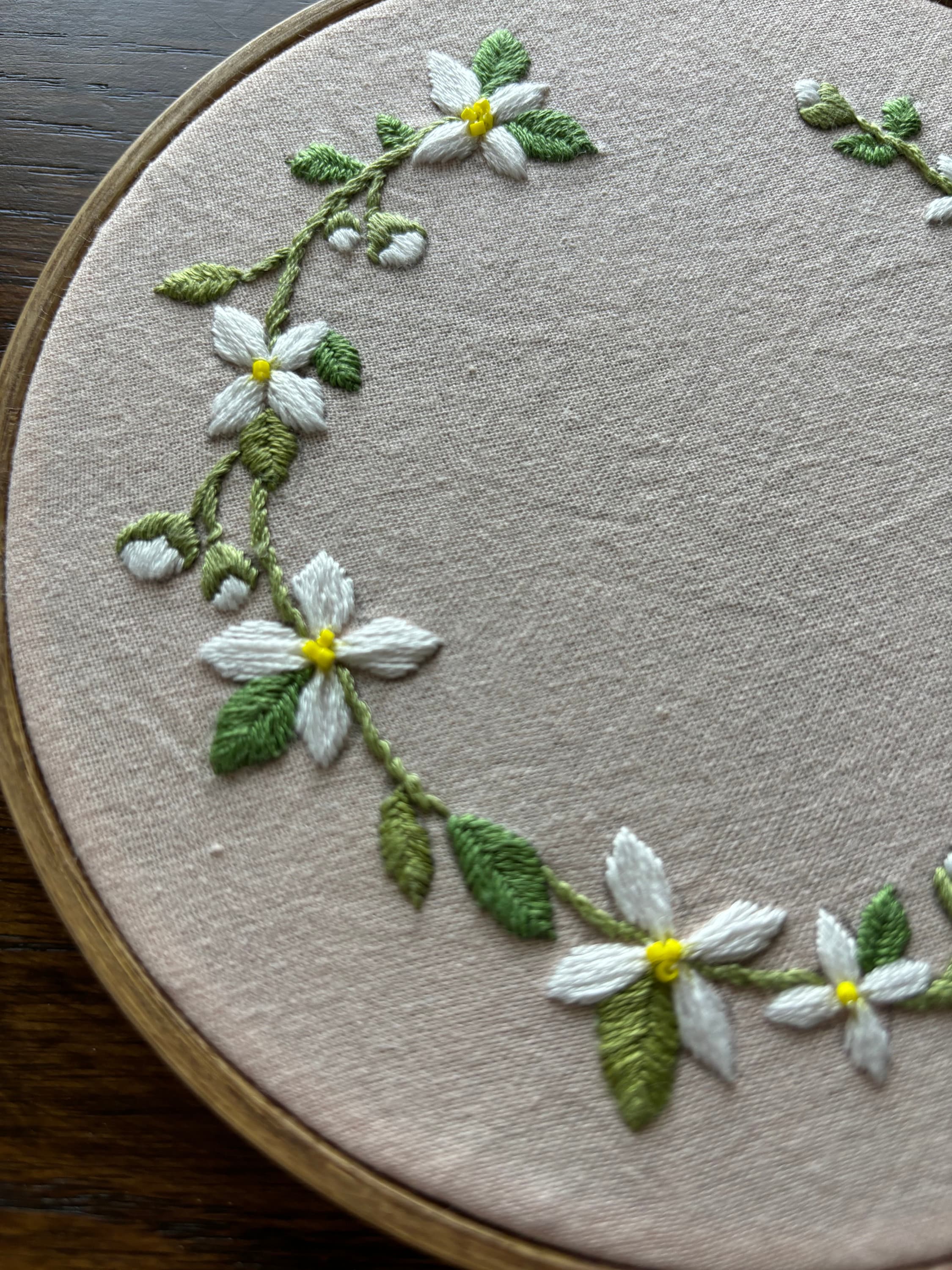 Dainty Floral Wreath Embroidery - Etsy