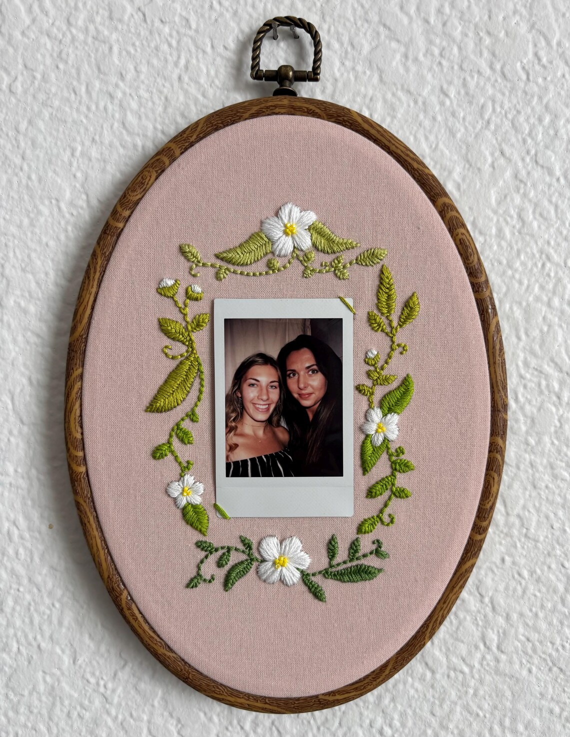Green Vine Embroidery Polaroid Frame - Etsy