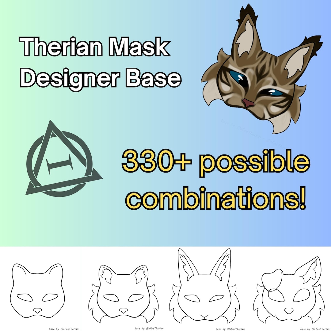 Therian Mask Designer Base - PSD File - Etsy