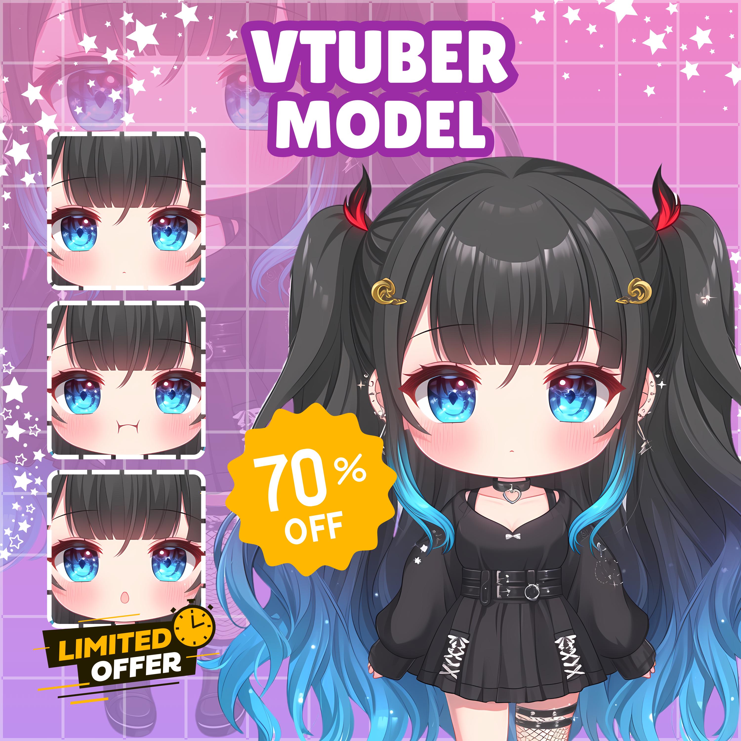 Custom Chibi Vtuber, Vtuber Chibi Model, Vtuber Commission, Vtuber ...