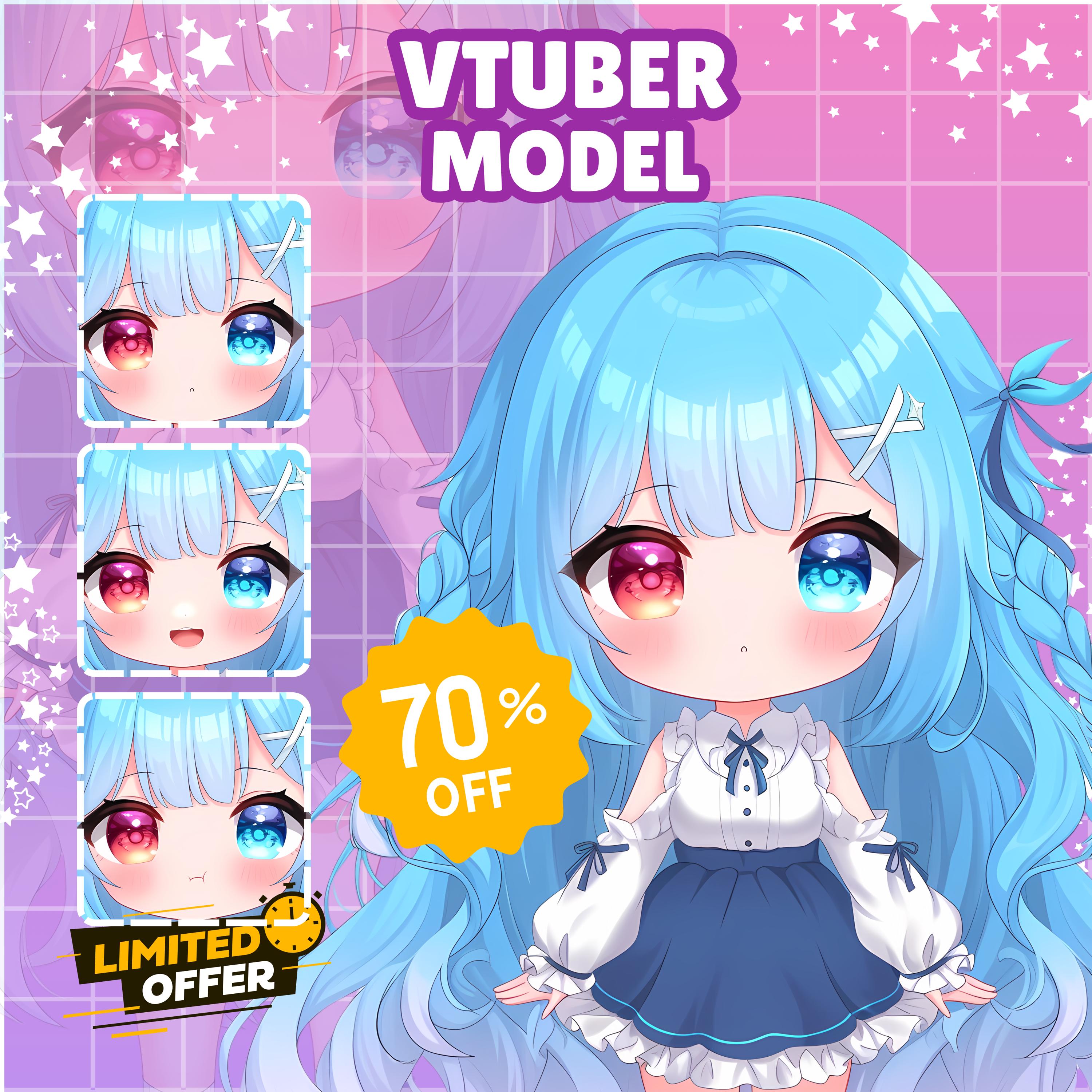 Custom Chibi Vtuber, Vtuber Chibi Model, Vtuber Commission, Vtuber ...