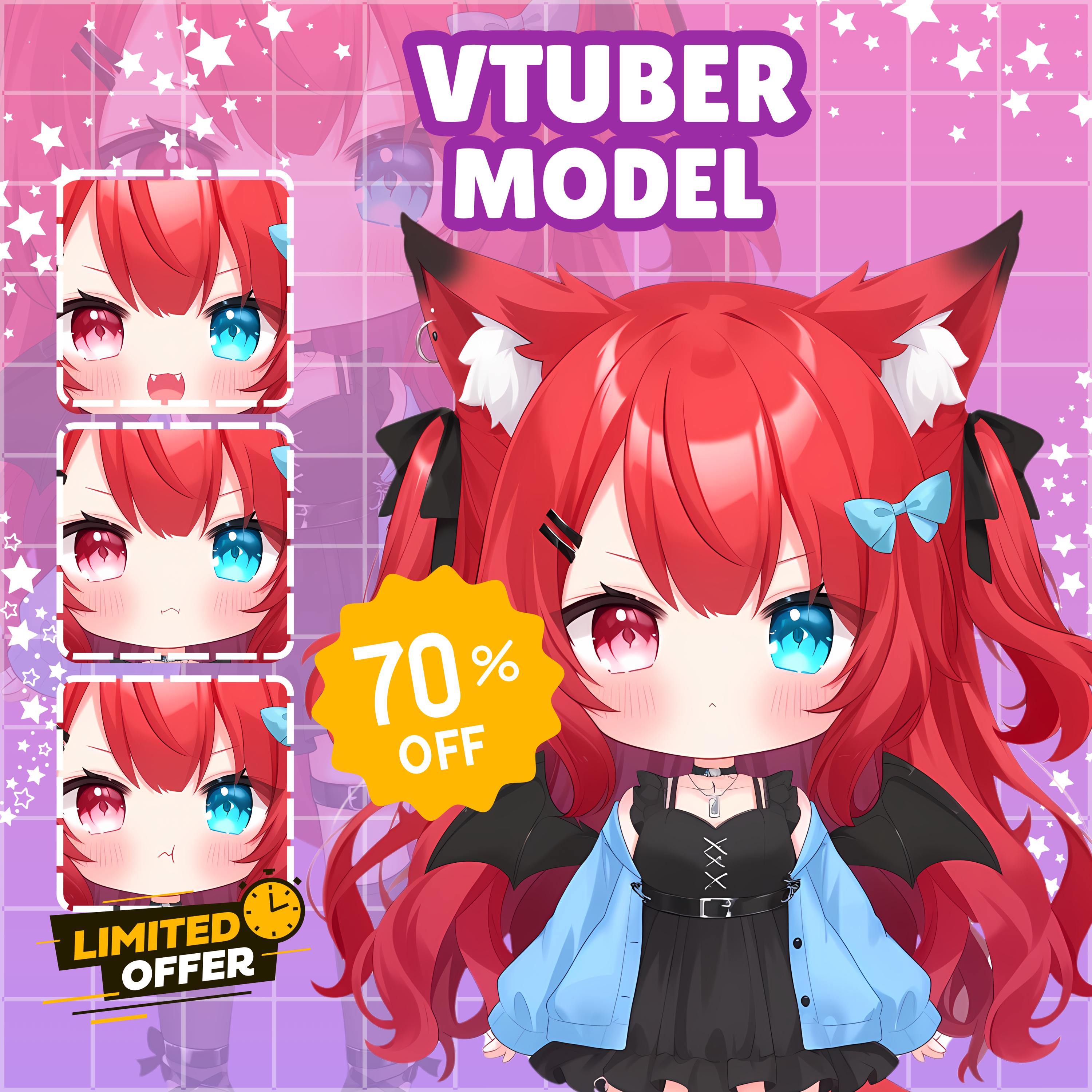Custom Chibi Vtuber, Vtuber Chibi Model, Vtuber Commission, Vtuber ...