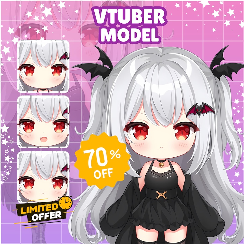Custom Chibi Vtuber, Vtuber Chibi Model, Vtuber Commission, Vtuber ...