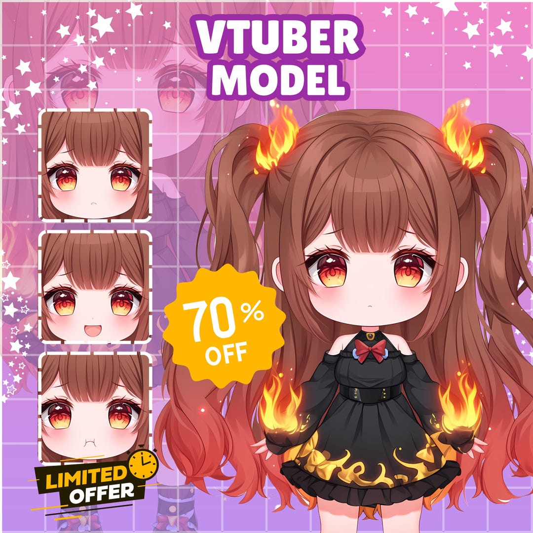 Custom Chibi Vtuber, Vtuber Chibi Model, Vtuber Commission, Vtuber ...