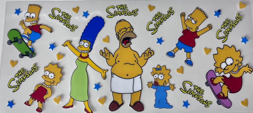 The Simpsons UV DTF Wrap 16 Oz no Heat Required - Etsy