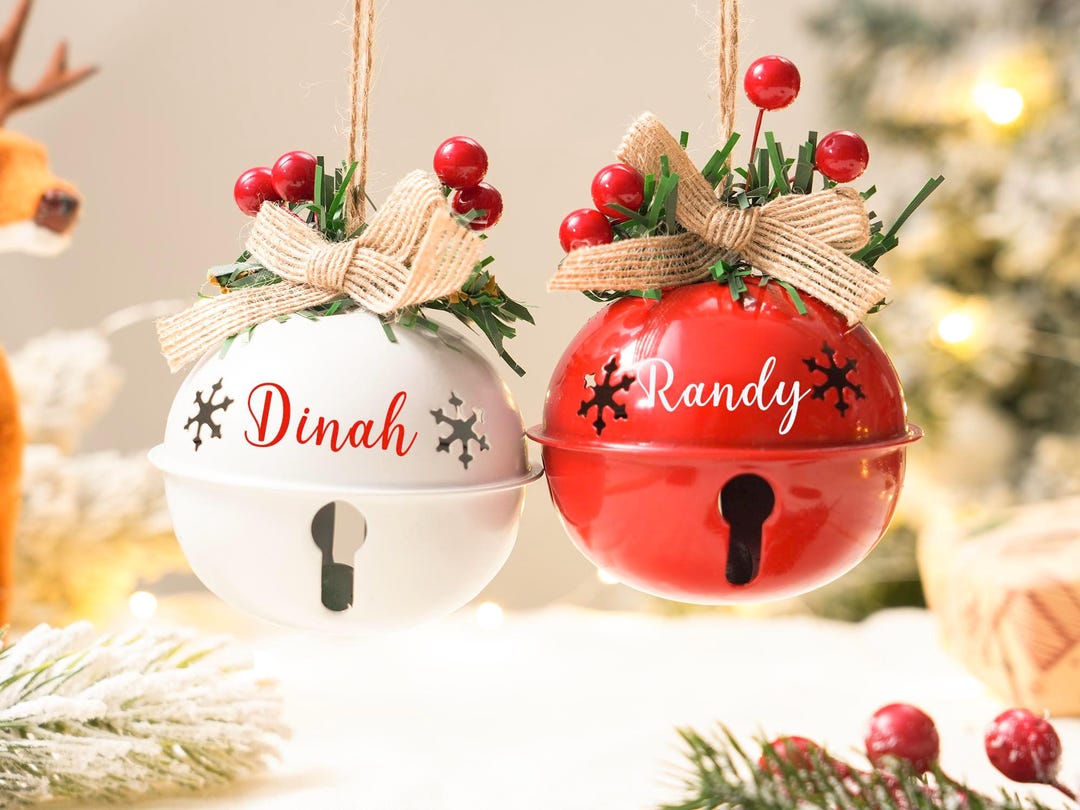 Custom Red Jingle Bell Ball,personalized Christmas Tree Ornament ...
