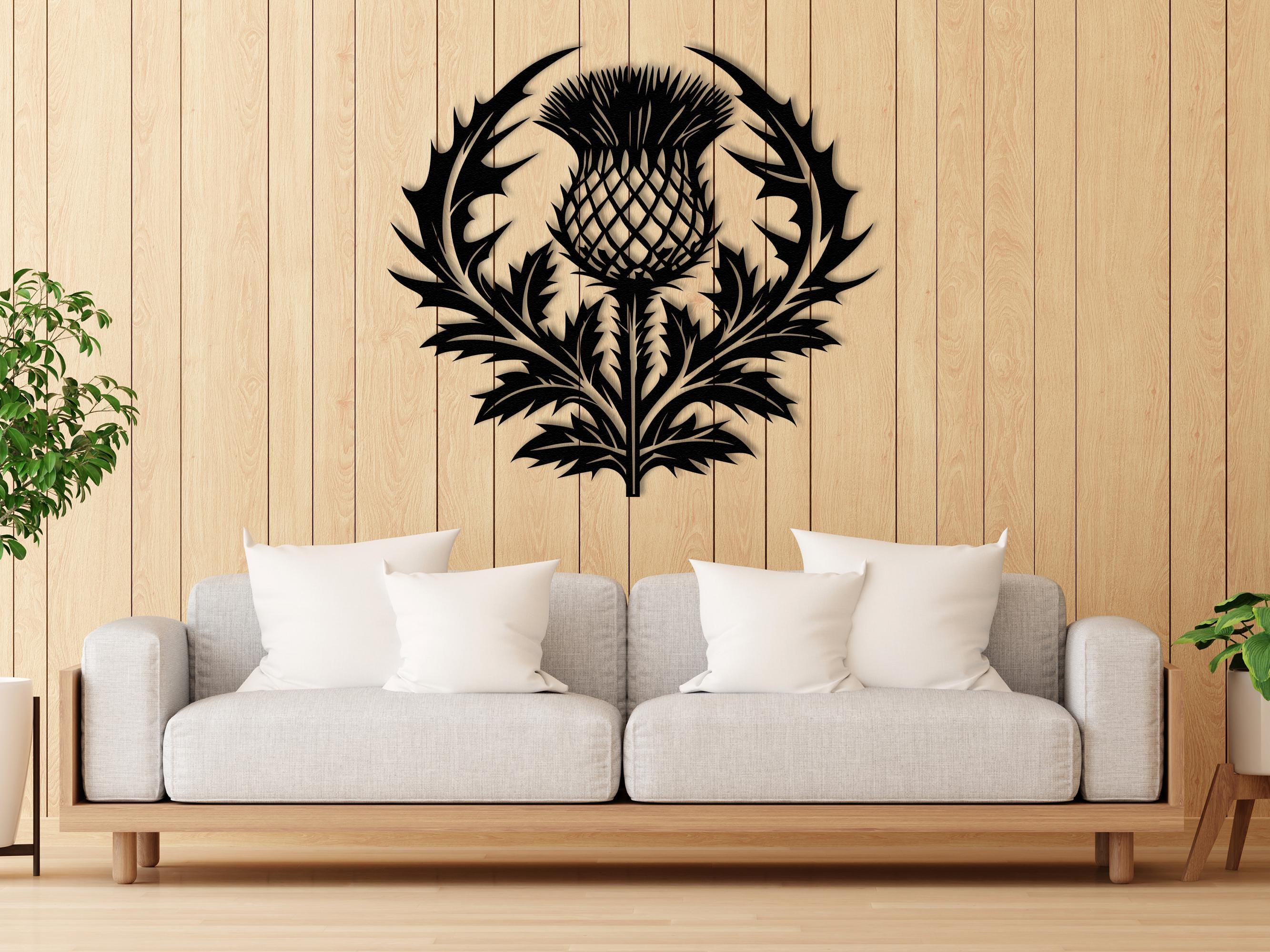 Special Thistle Wall Decor, Metal Wall Decor, Flower of Scotland, Lux ...