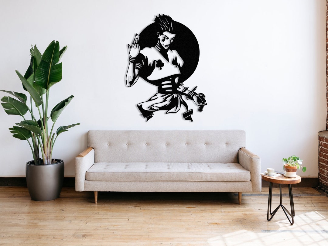 Anime Metal Wall Art, Manga Home Decor, Gamer Room Decor, Abstract ...