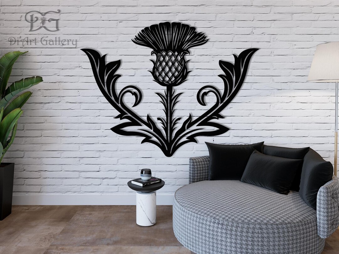 Luxury Thistle Decor, Metal Wall Decor, Flower of Scotland, Nature Wall ...