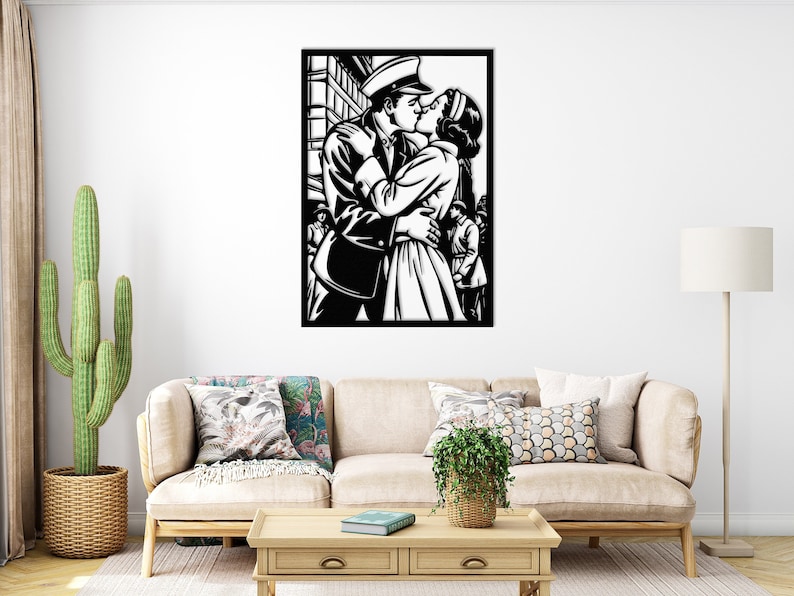 Couple Kisses, Metal Wall Art, Romantic Wall Decor, the Kiss, Times ...