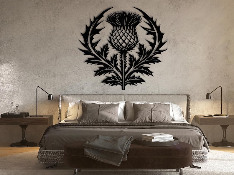 Special Thistle Wall Decor, Metal Wall Decor, Flower of Scotland, Lux ...