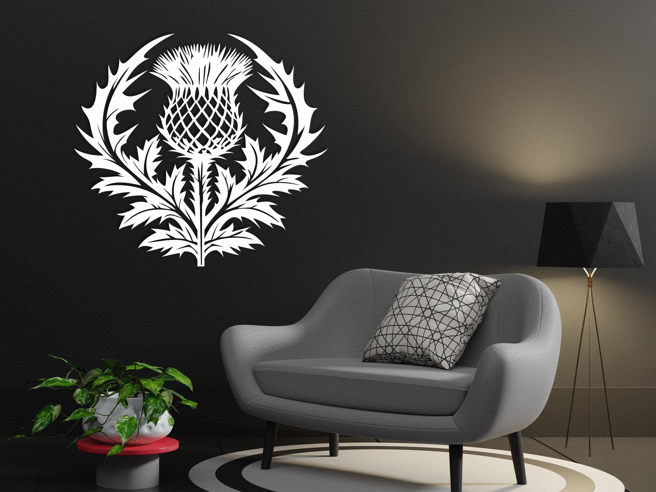 Special Thistle Wall Decor, Metal Wall Decor, Flower of Scotland, Lux ...