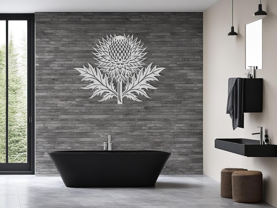 Luxury Thistle Decor, Metal Wall Decor, Flower of Scotland, Nature Wall ...