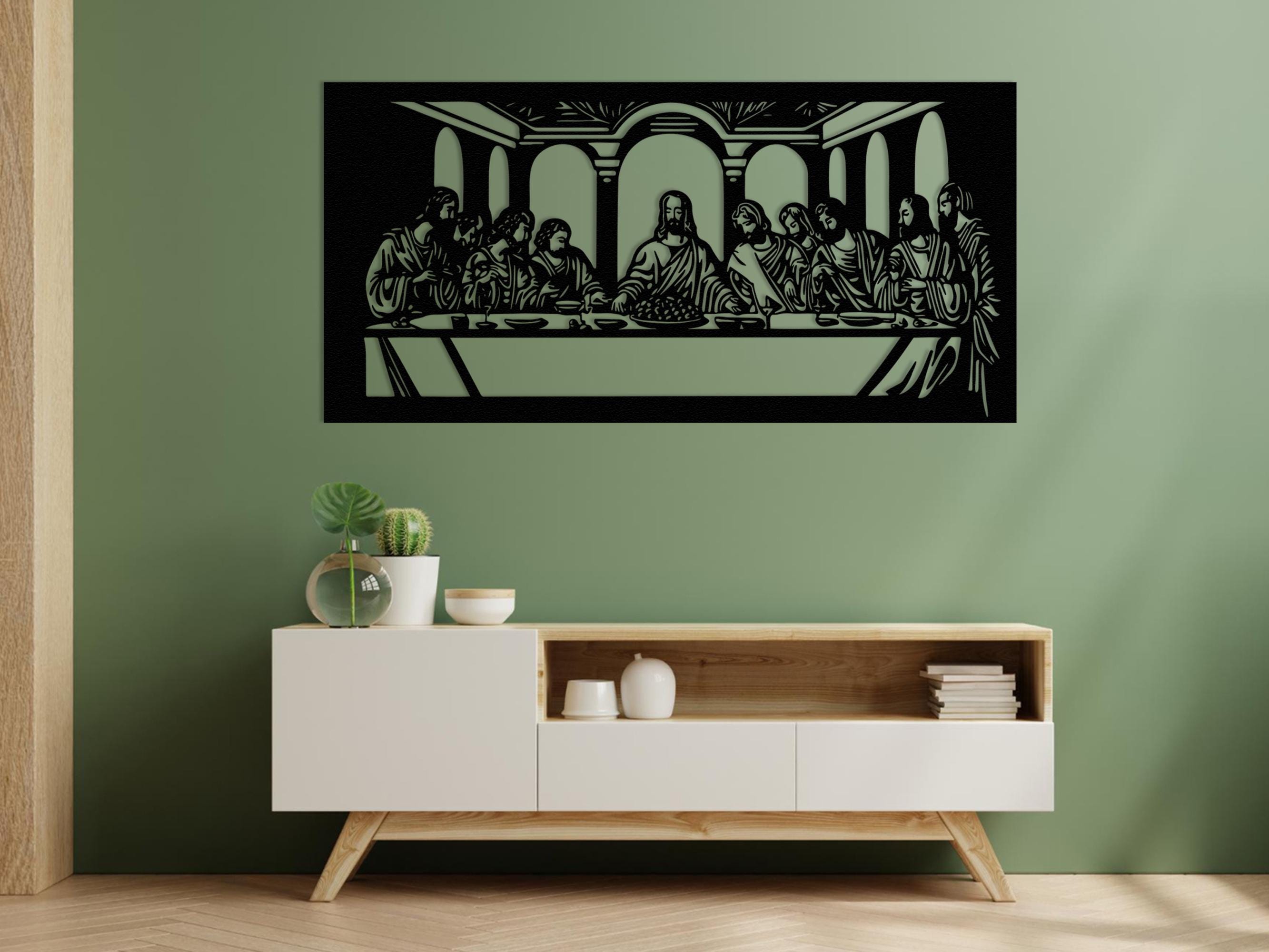 Last Supper Metal Wall Art, Jesus Wall Decor, Christian Gift, Religious ...