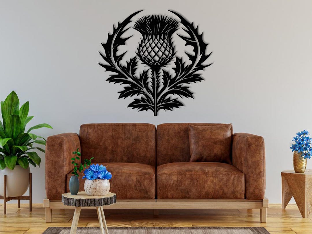Special Thistle Wall Decor, Metal Wall Decor, Flower of Scotland, Lux ...