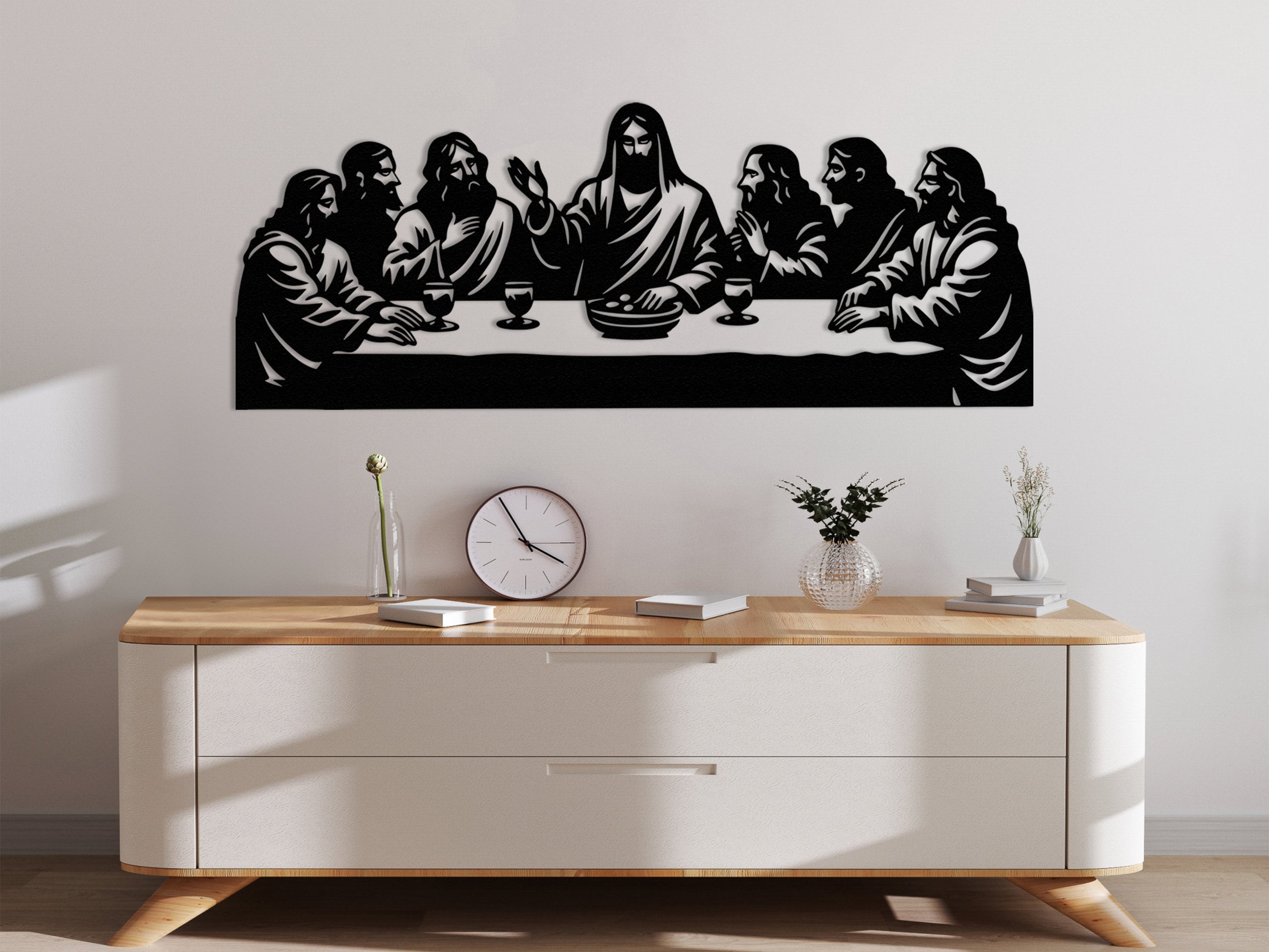 Last Supper Metal Wall Art, Jesus Wall Decor, Christian Gift, Religious ...