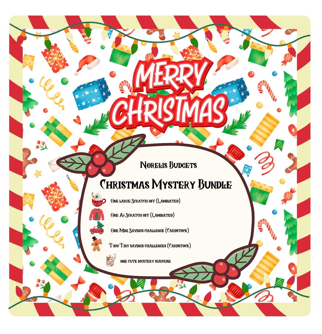 Christmas Mystery Bundle Savings Challenges - Etsy
