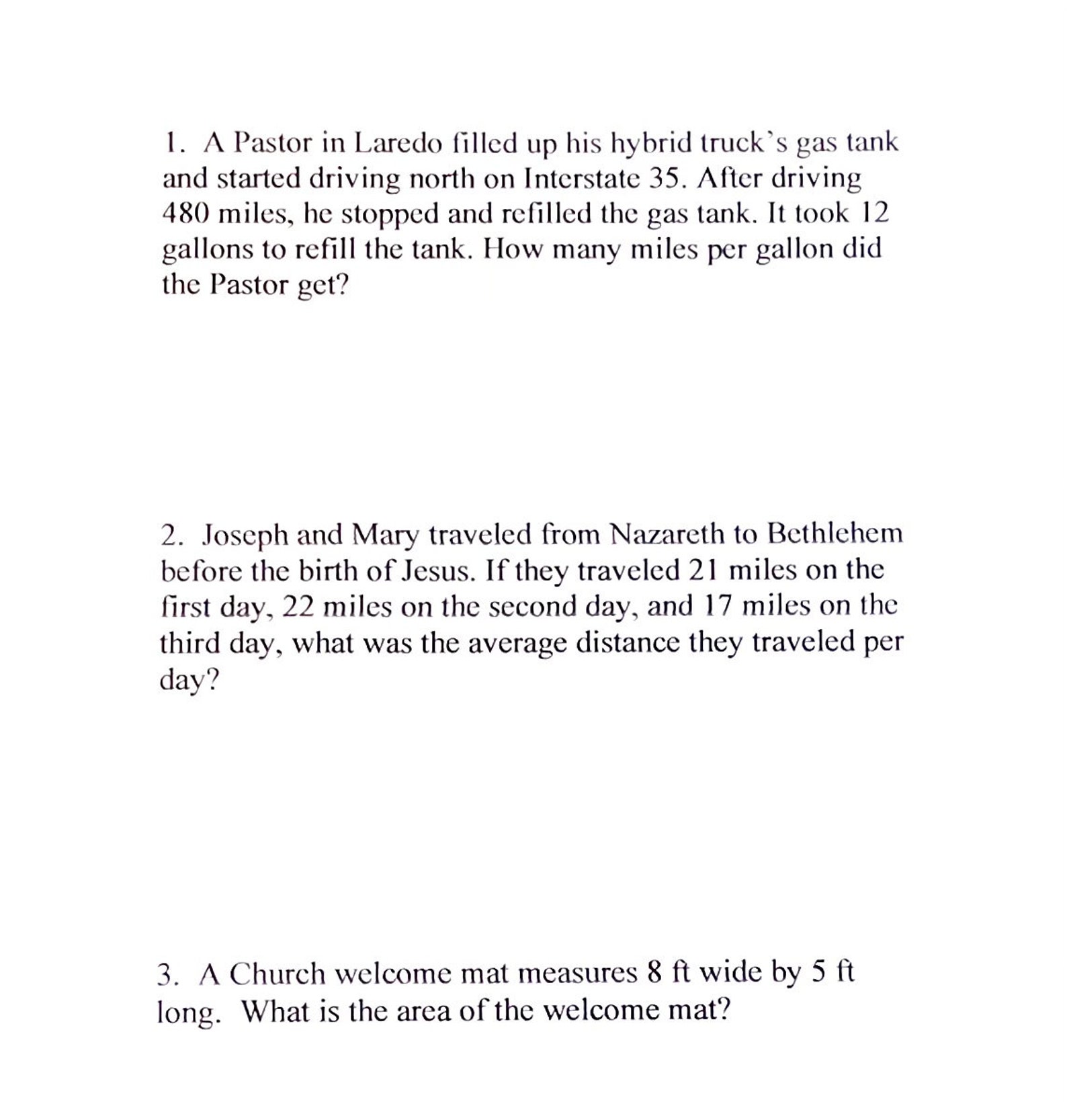 Christian Themed Math Word Problems - Etsy