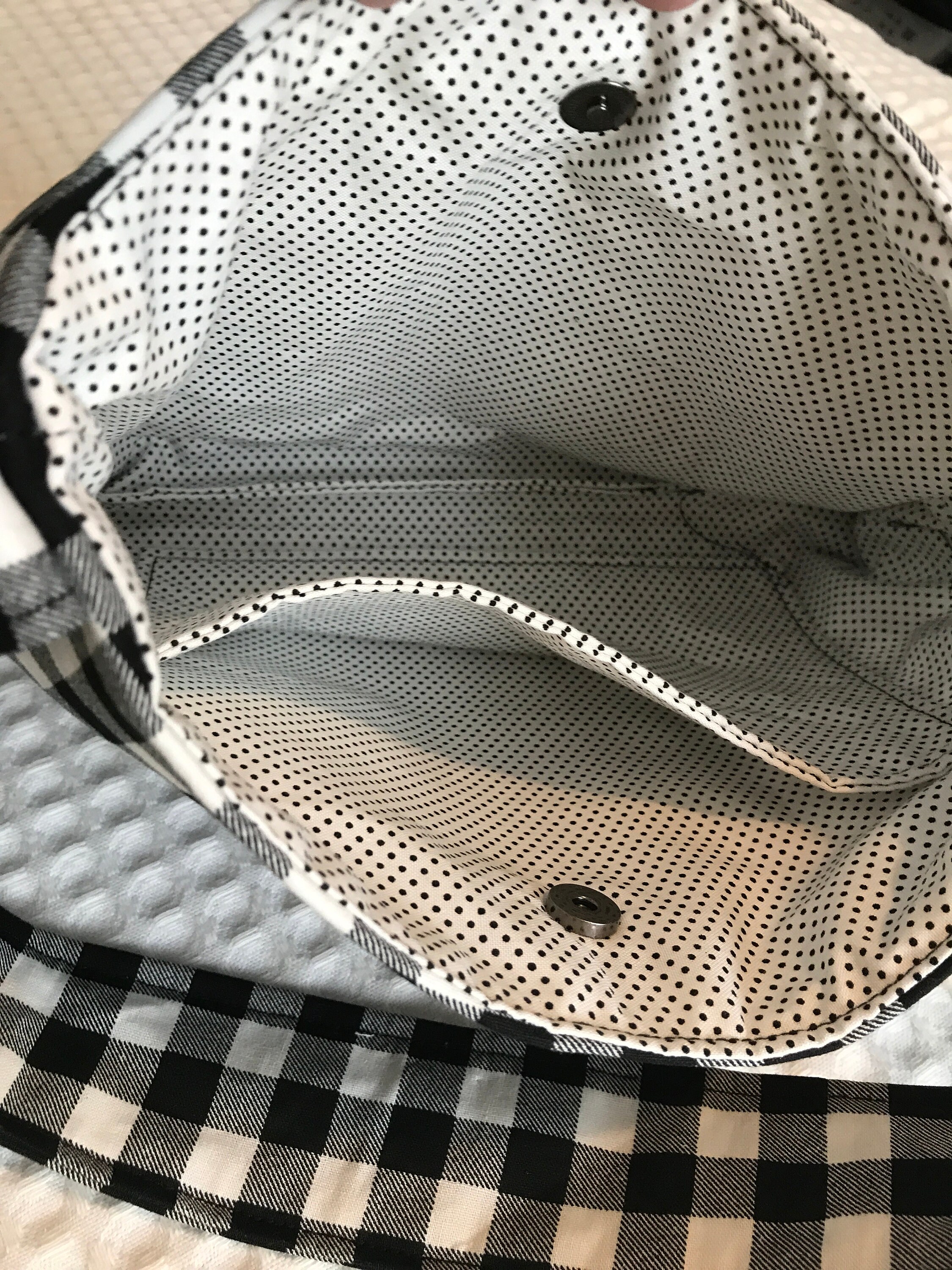 Black and White Checks Medium Bag - Etsy