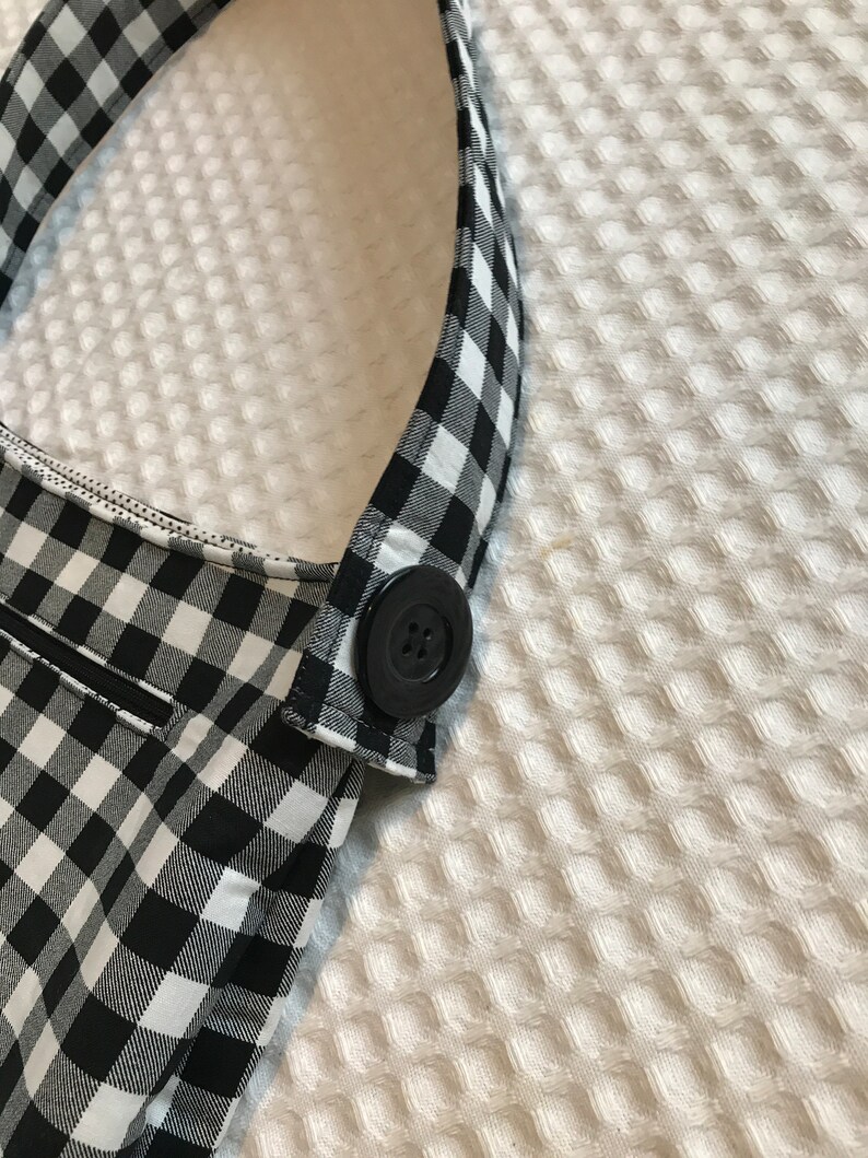 Black and White Checks Medium Bag - Etsy