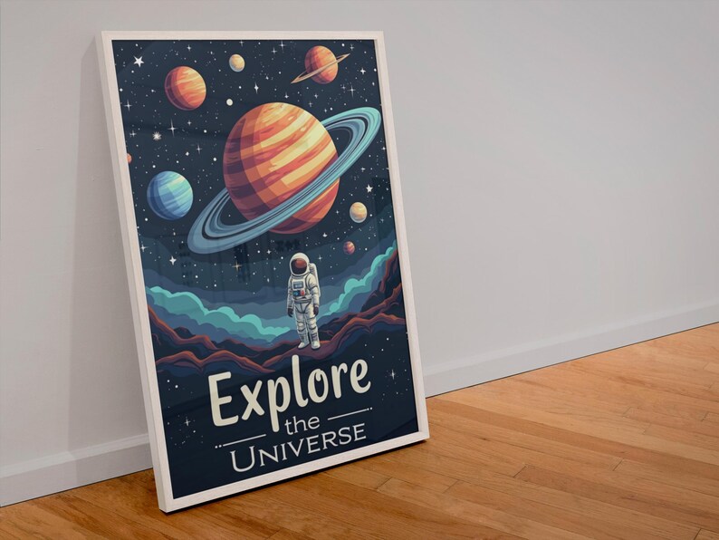 Astronaut Space Adventure Print - 'explore the Universe' | Wall Art ...