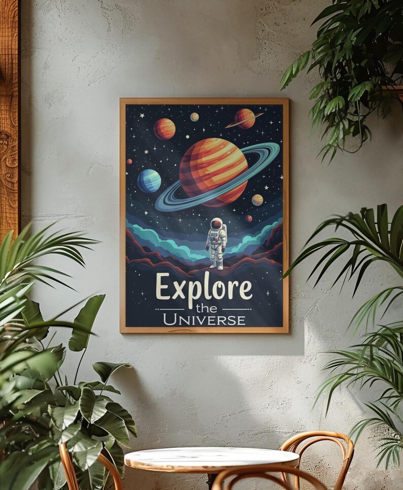 Astronaut Space Adventure Print - 'explore the Universe' | Wall Art ...